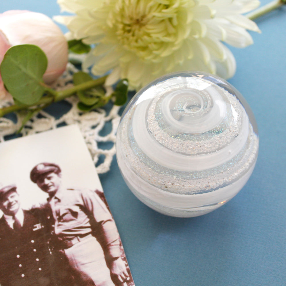 Living Glass Orbs | Cremation Glass Paperweights | Ashes Glass — The ...