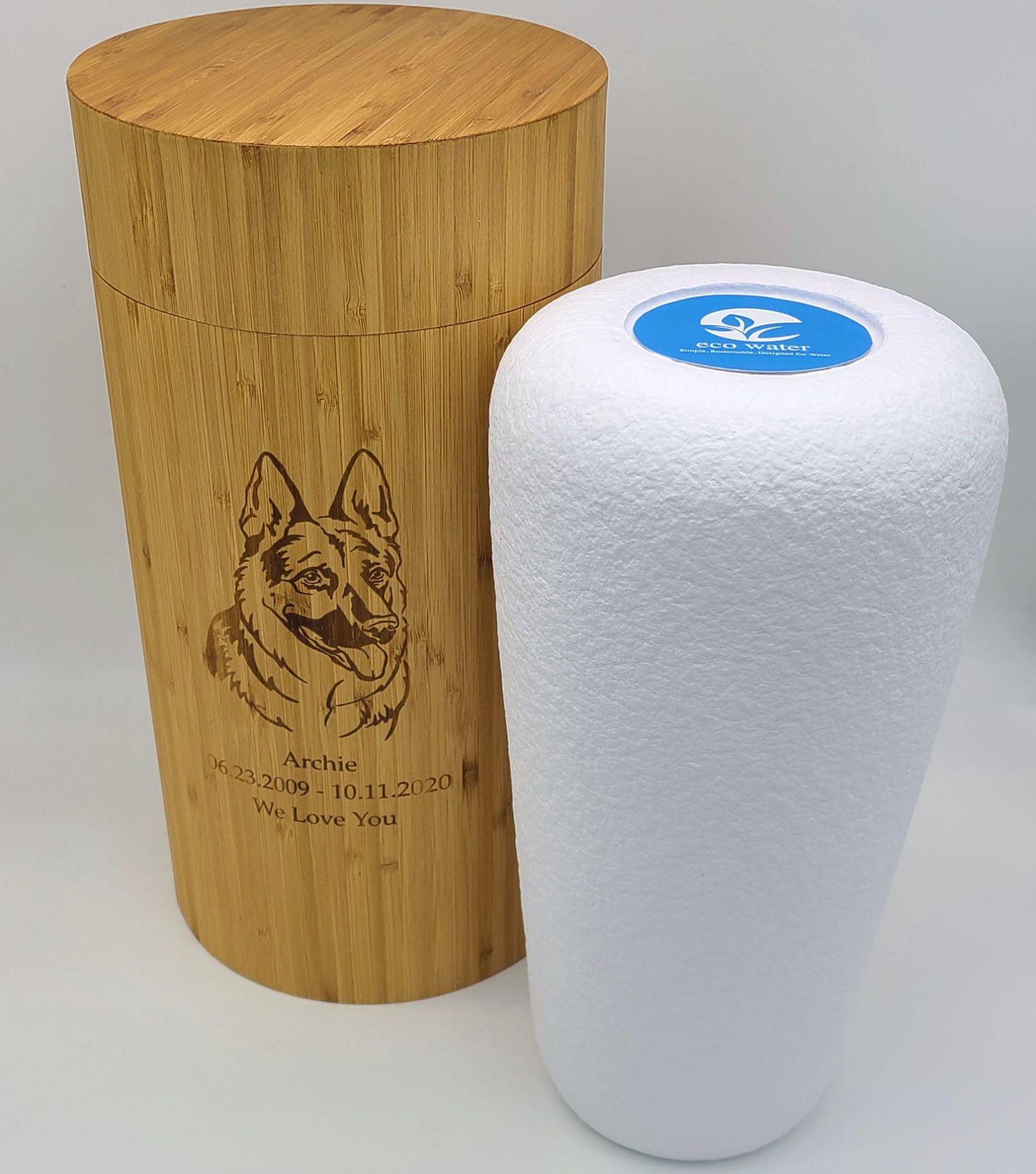 German Shepherd Memorial + Urn, Honor your Dogs Memory — The Living Urn